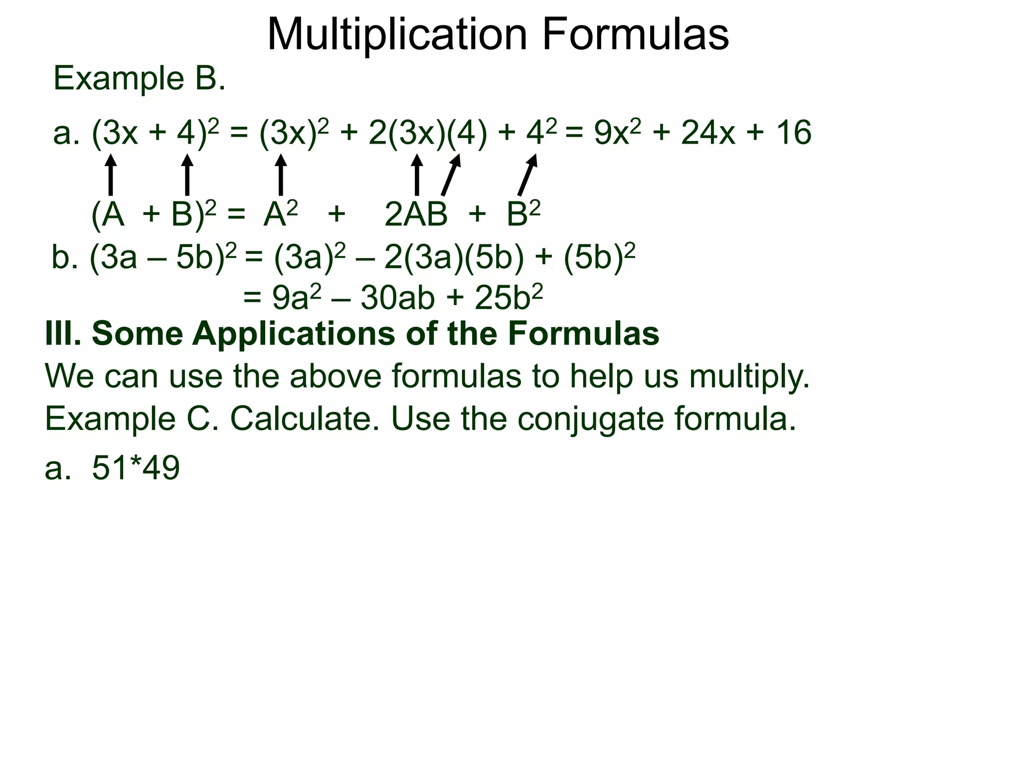 4 6multiplication formulas | PPT