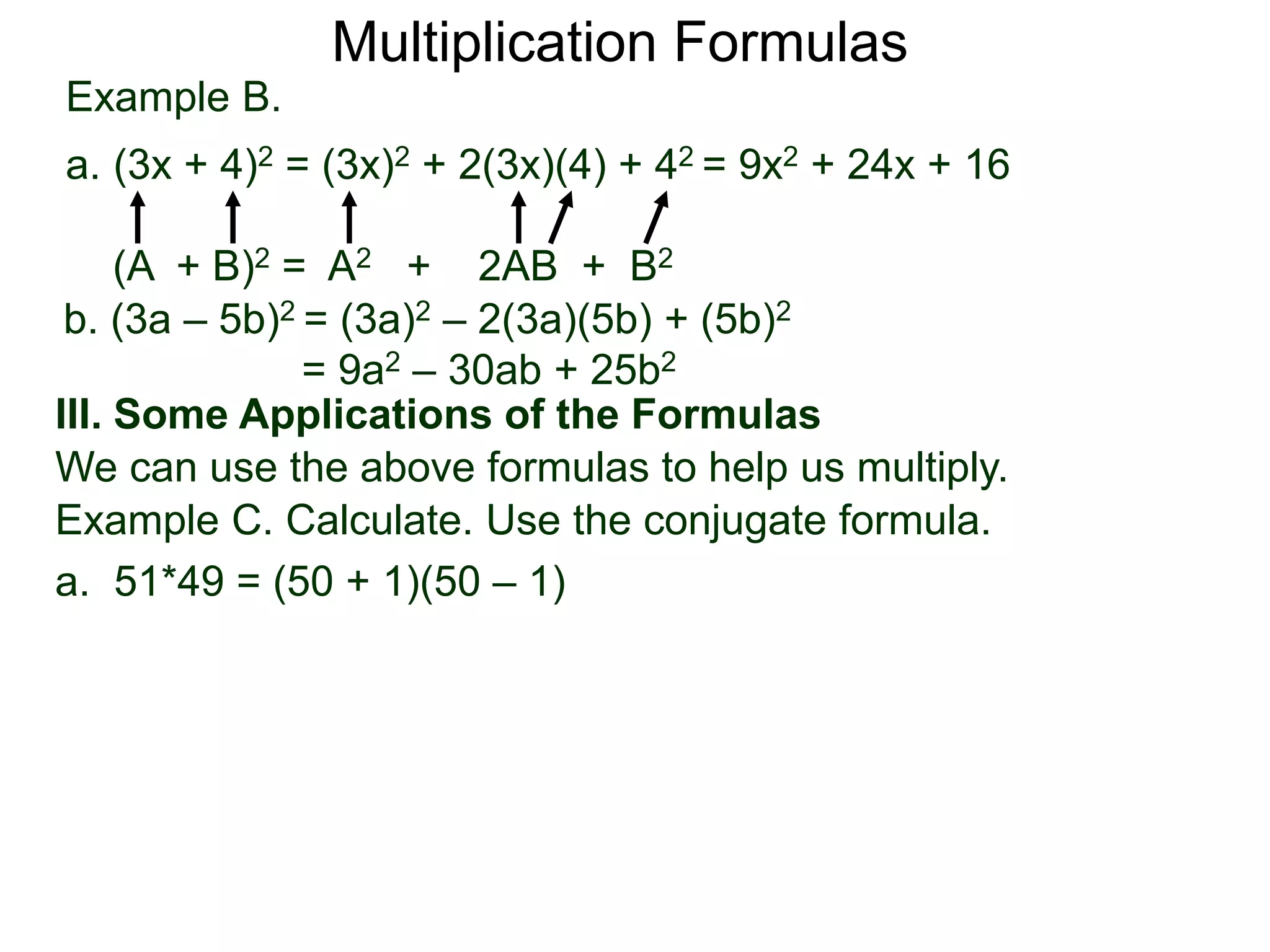 4 6multiplication formulas | PPT