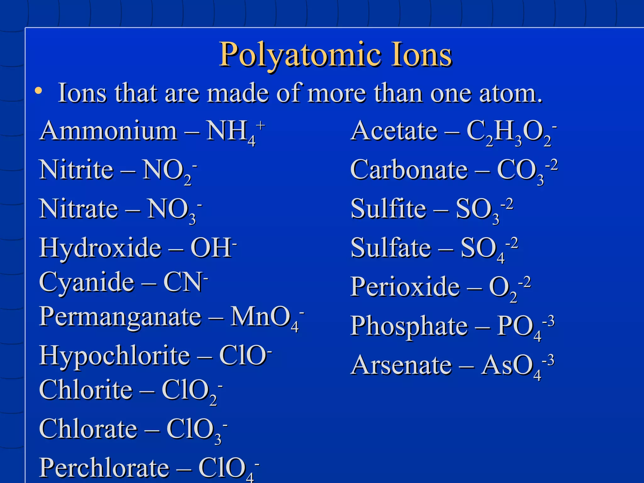 4-6 Naming Ionic Compounds | PPT