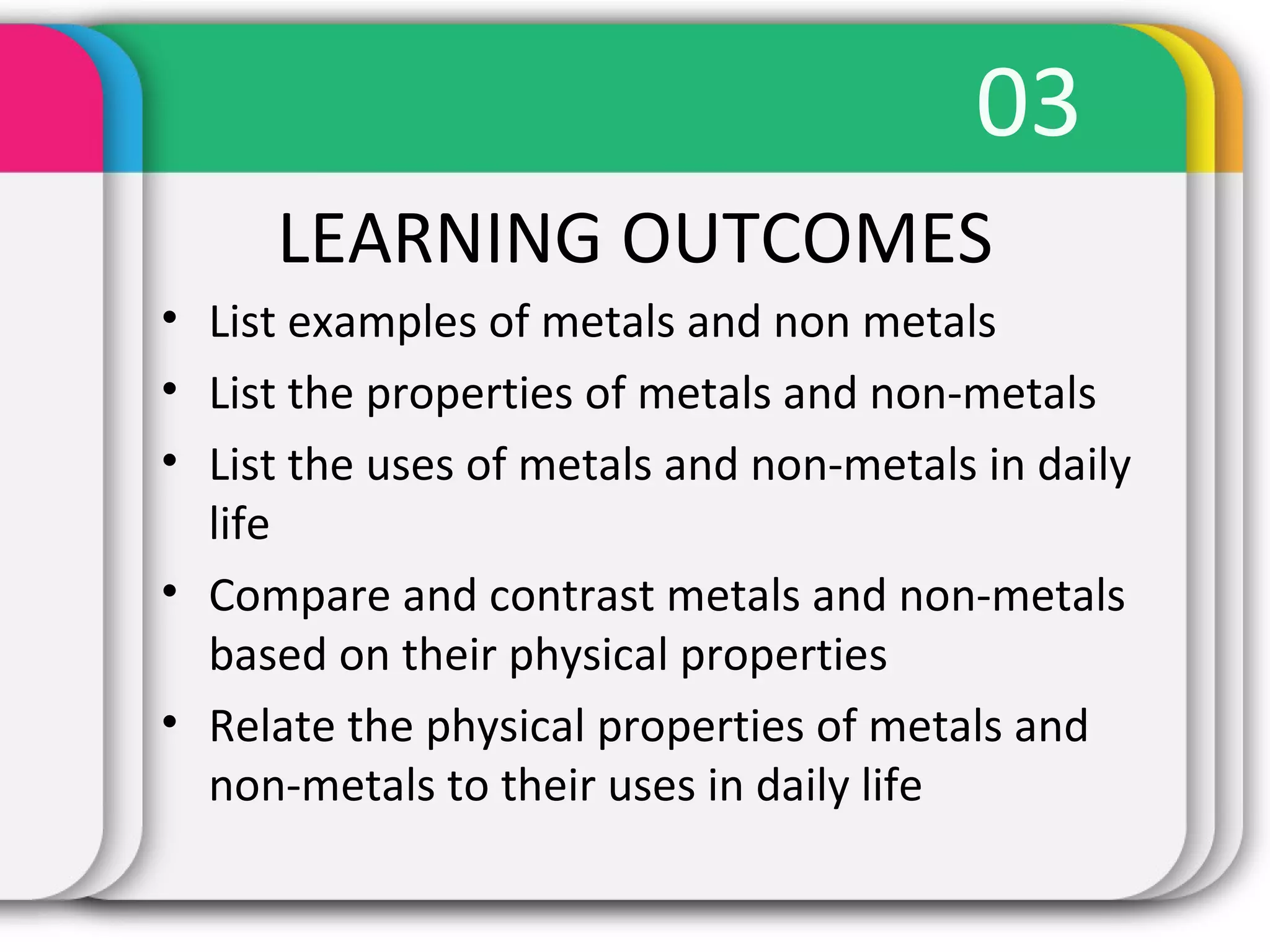 4.6 properties of metal and non metals | PPT