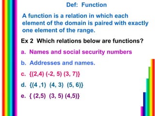 4.6 Relations And Functions | PPT