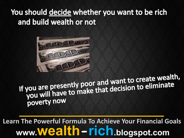 6 step secret to wealth creation | PPTX