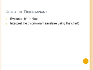 4.7 The Quadratic Formula | PPTX