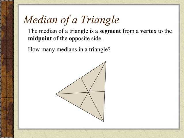 4 7 (1) Medians, Altitudes and Perpendicular Bisectors | PPTX
