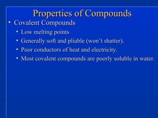 List Of Covalent Compounds