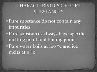 4.7 purification of substance | PPT | Chemistry | Science