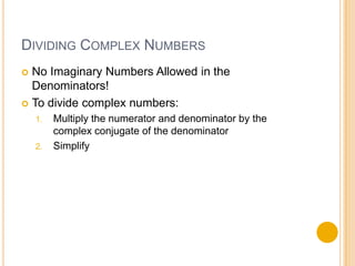 4.8 complex numbers part 2 | PPTX
