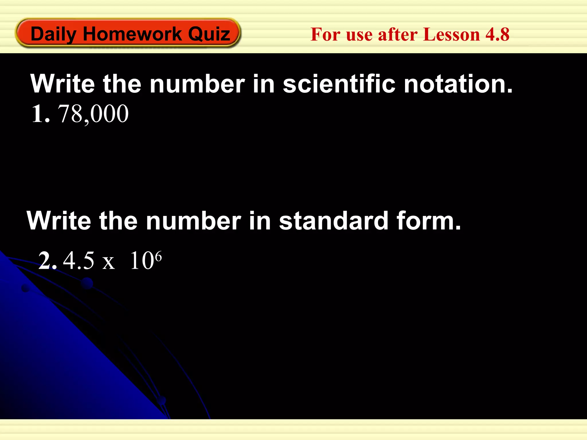 4.8 scientific notation small numbers - 1 | PPT