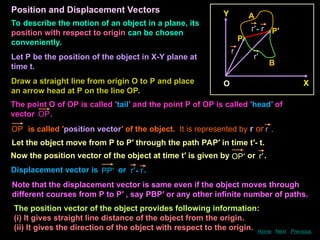 4-a-motion-in-a-plane-and-vectors.ppt for physics class 11 | PPT