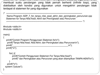 4.adp struktur perulangan | PPTX