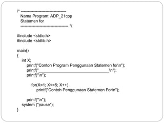 4 adp struktur perulangan | PPTX