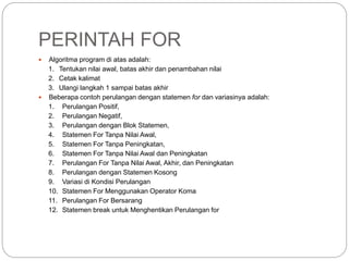 4 adp struktur perulangan | PPTX