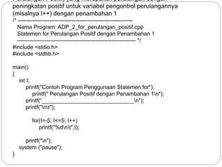4 adp struktur perulangan | PPTX