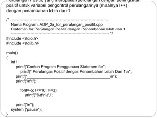 4 adp struktur perulangan | PPTX