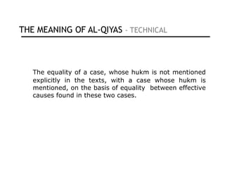 Introduction of Usul Fiqh :al-qiyas | PPT