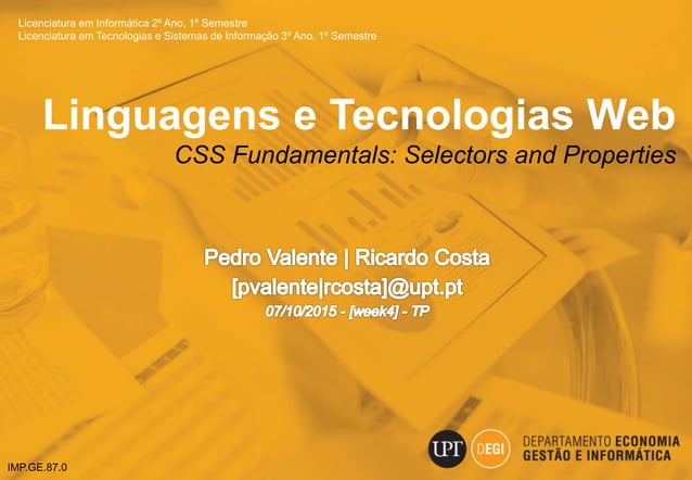 CSS Fundamentals: selectors and Properties | PPTX | Web Design and HTML | Internet