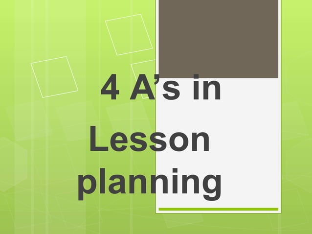 4 A's in Making a Detailed Lesson Plan MELC | PPTX