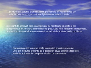 4 Aspecte Ale Comunicarii In Grup | PPT