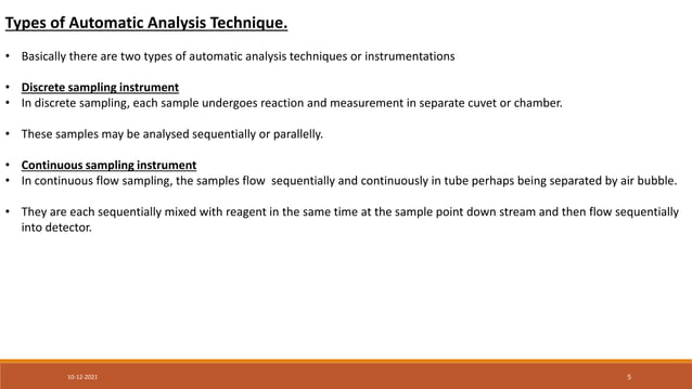 Automation in chemical analysis-need,objectives,instrumentation and ...