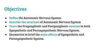 4- Autonomic Nervous System of anatomy and | PPT