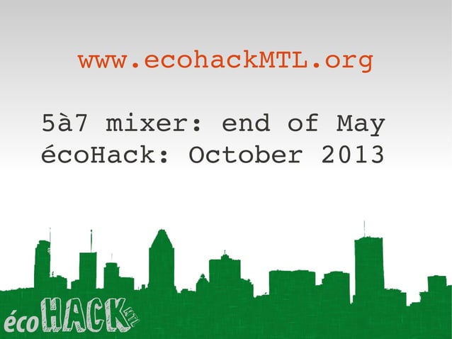 Ecohack pitch. Alex Aylett | PPT