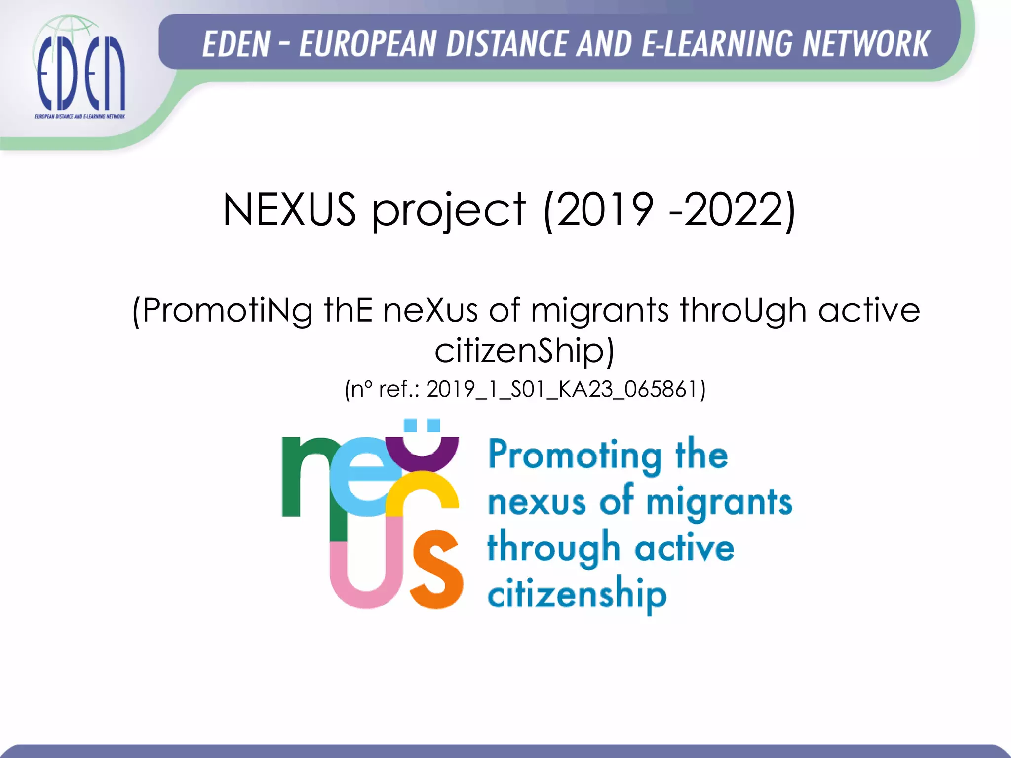 The Nexus project, #OEW2020 | PPT