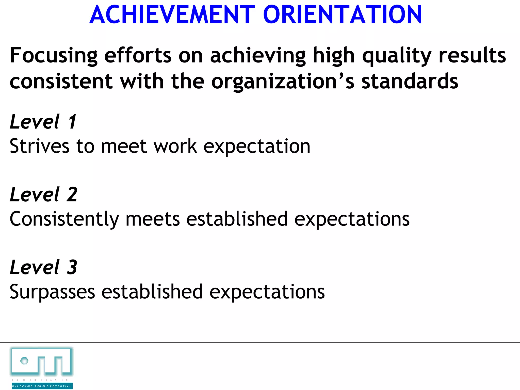 4 behavioural competency dictionary | PPT
