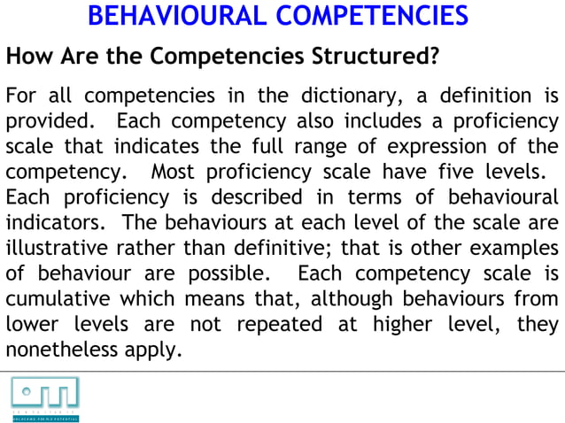 4 behavioural competency dictionary | PPT