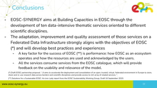 Quality and capacity expansion of thematic services in EOSC-SYNERGY | PPTX | Cloud Computing ...