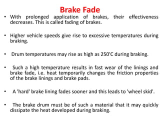 4 brake fade | PPTX