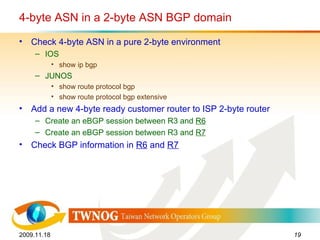4 byte AS number workshop material | PPT