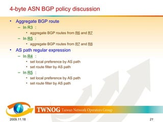 4 byte AS number workshop material | PPT