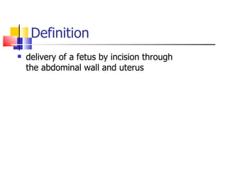 Caesarean section by UM | PPT