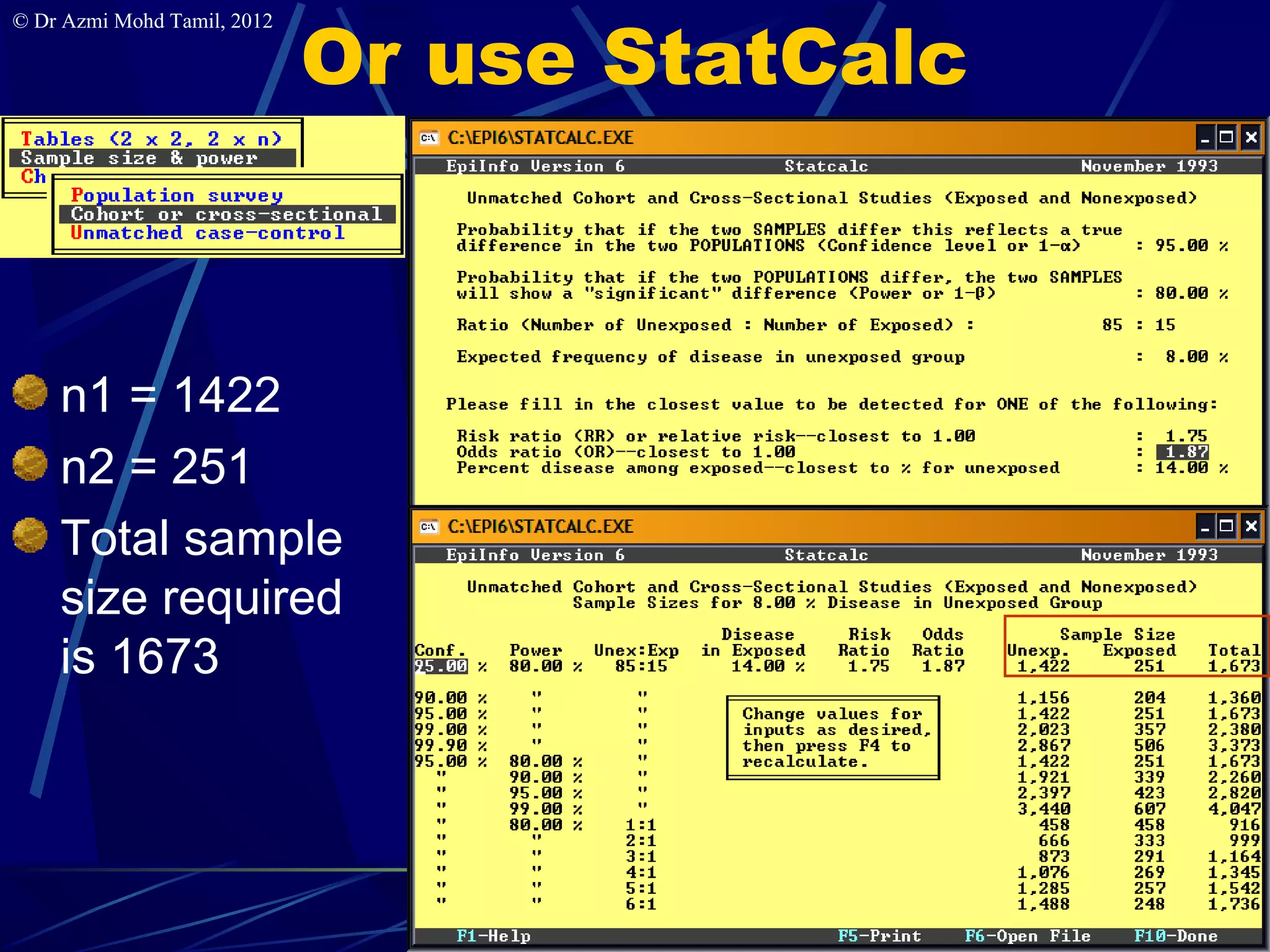 4. Calculate samplesize for cross-sectional studies | PPT