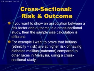 4. Calculate samplesize for cross-sectional studies | PPT