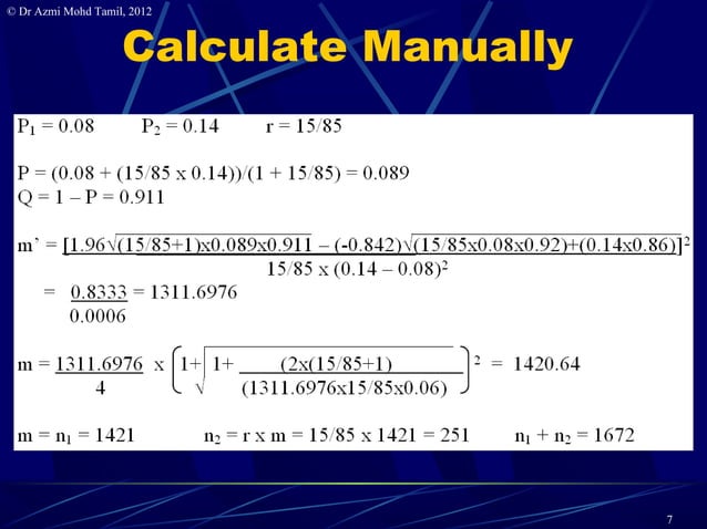 4. Calculate samplesize for cross-sectional studies | PPT