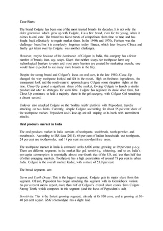 Colgate case study | DOCX
