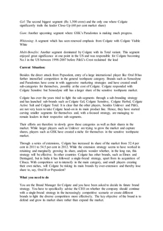 Colgate case study | DOCX