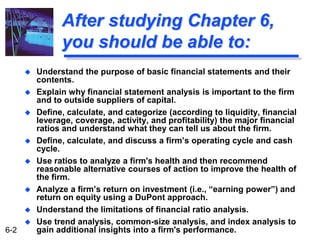 4. ch 6 financial statement analysis | PPT