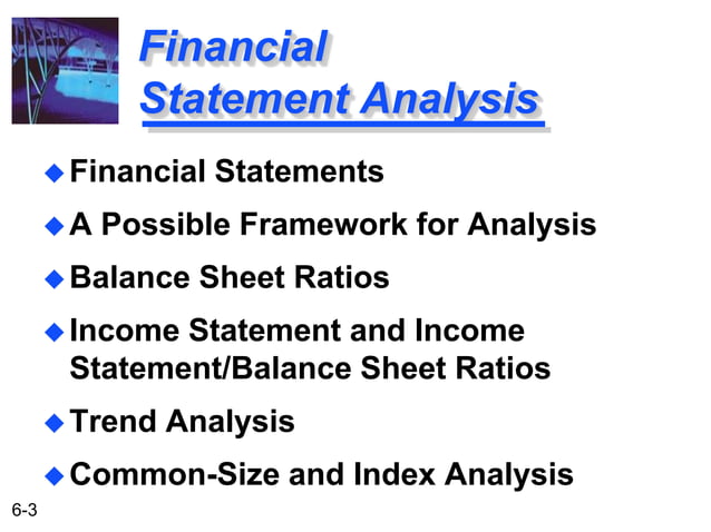 4. ch 6 financial statement analysis | PPT