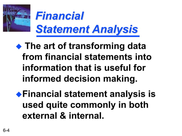 4. ch 6 financial statement analysis | PPT