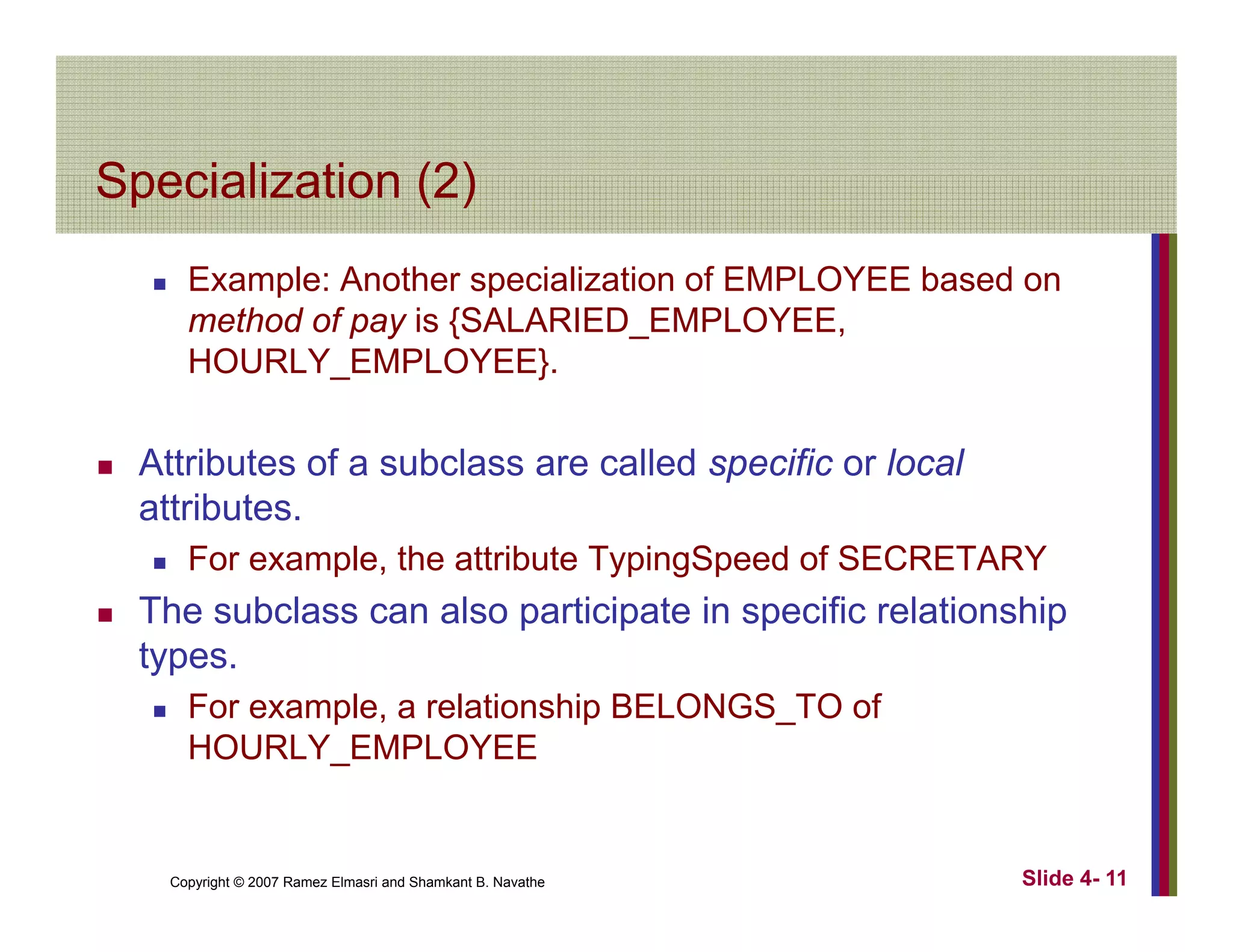 Enhanced Entity-Relationship (EER) Modeling | PDF