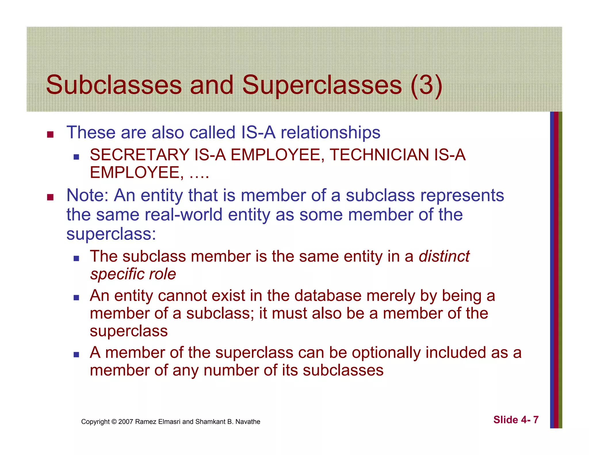 Enhanced Entity-Relationship (EER) Modeling | PDF
