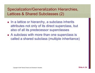 Enhanced Entity-Relationship (EER) Modeling | PDF