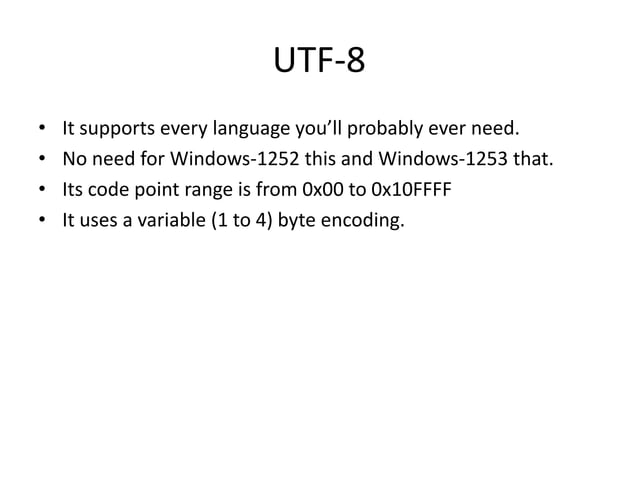 4 character encoding-unicode | PPTX | Programming Languages | Computing