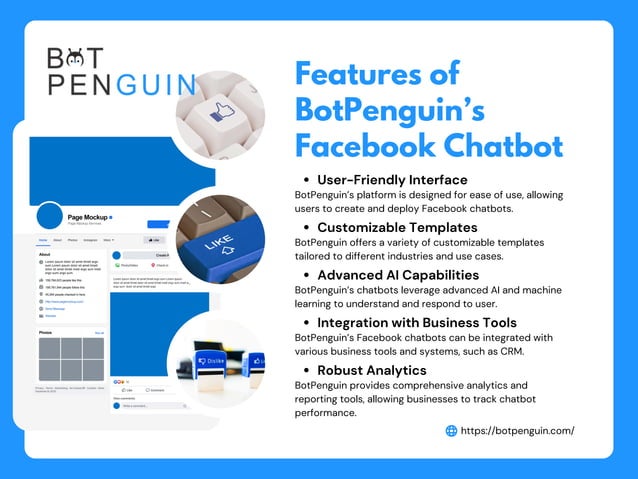 explore Chatbot for facebook by Bot penguin | PPT
