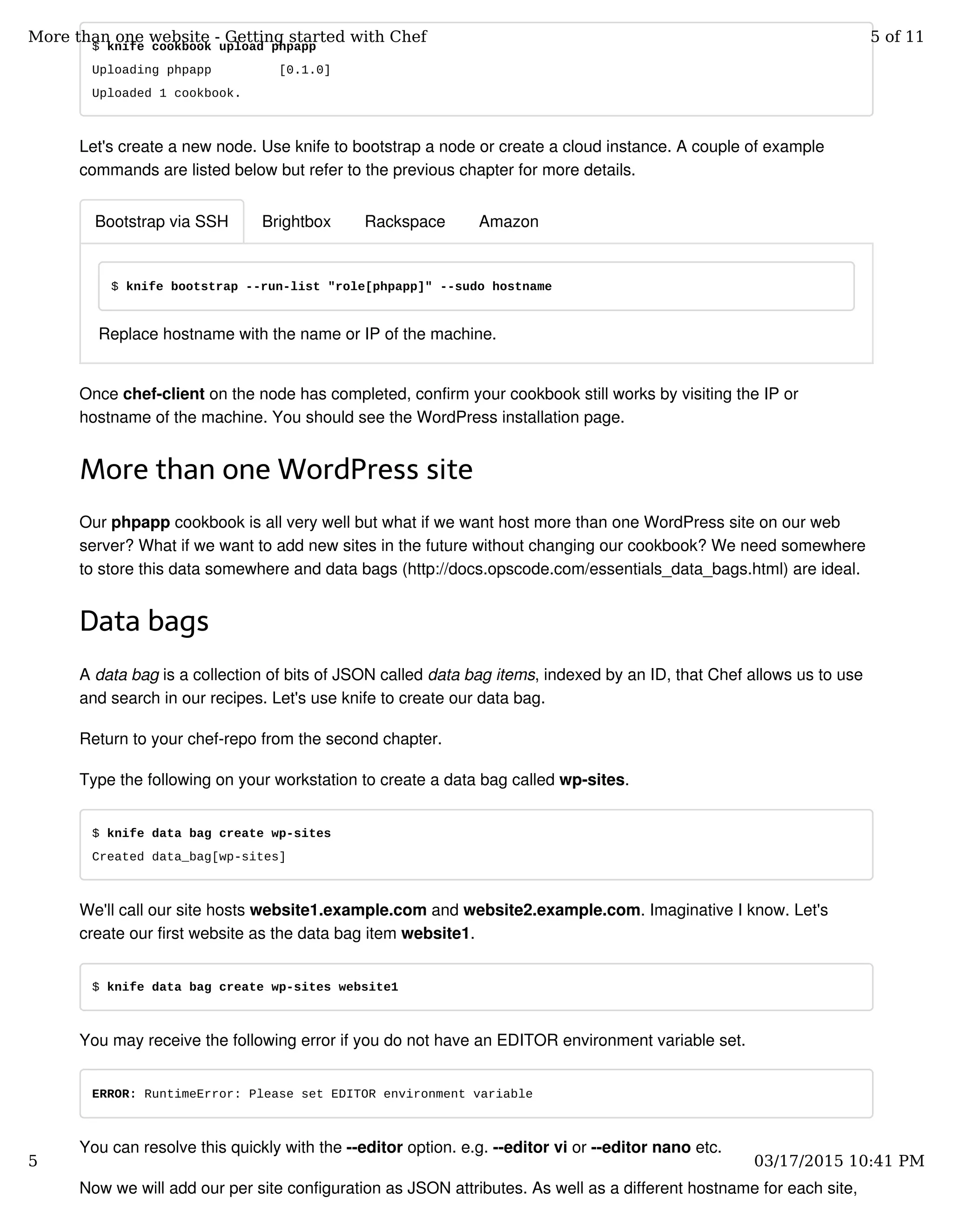 Cloud Automation with Opscode Chef | PDF