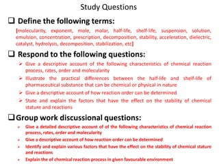 4 chemical kinetics and stability | PDF
