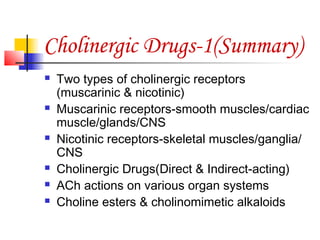 cholinergic drugs | PPT