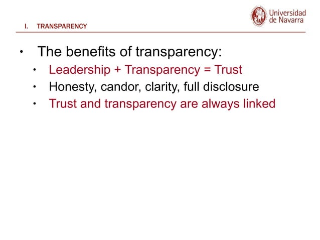 The Benefits of Transparency | PPT